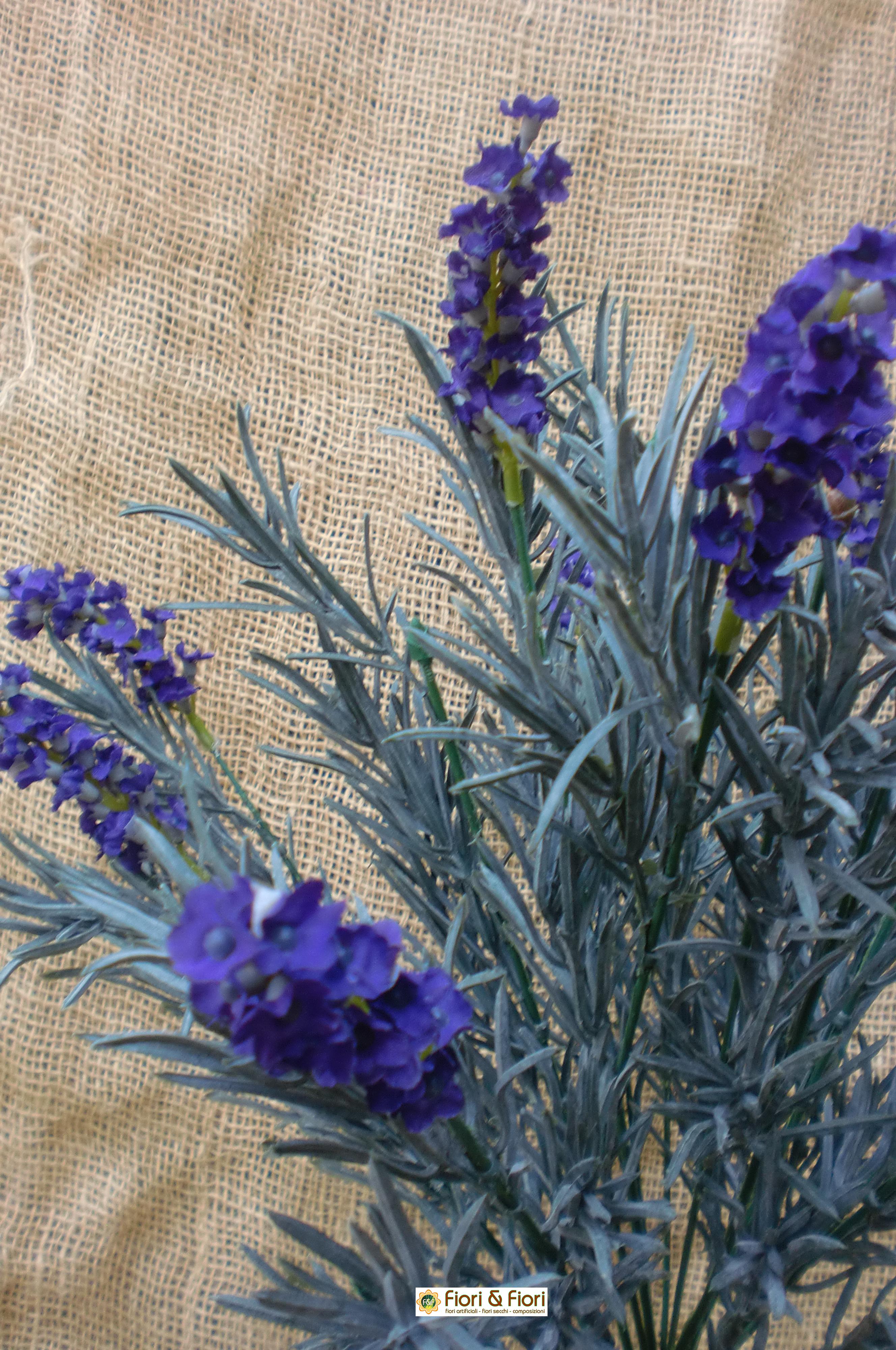 Bouquet fiori artificiali lavanda in tessuto lavabile per composizioni