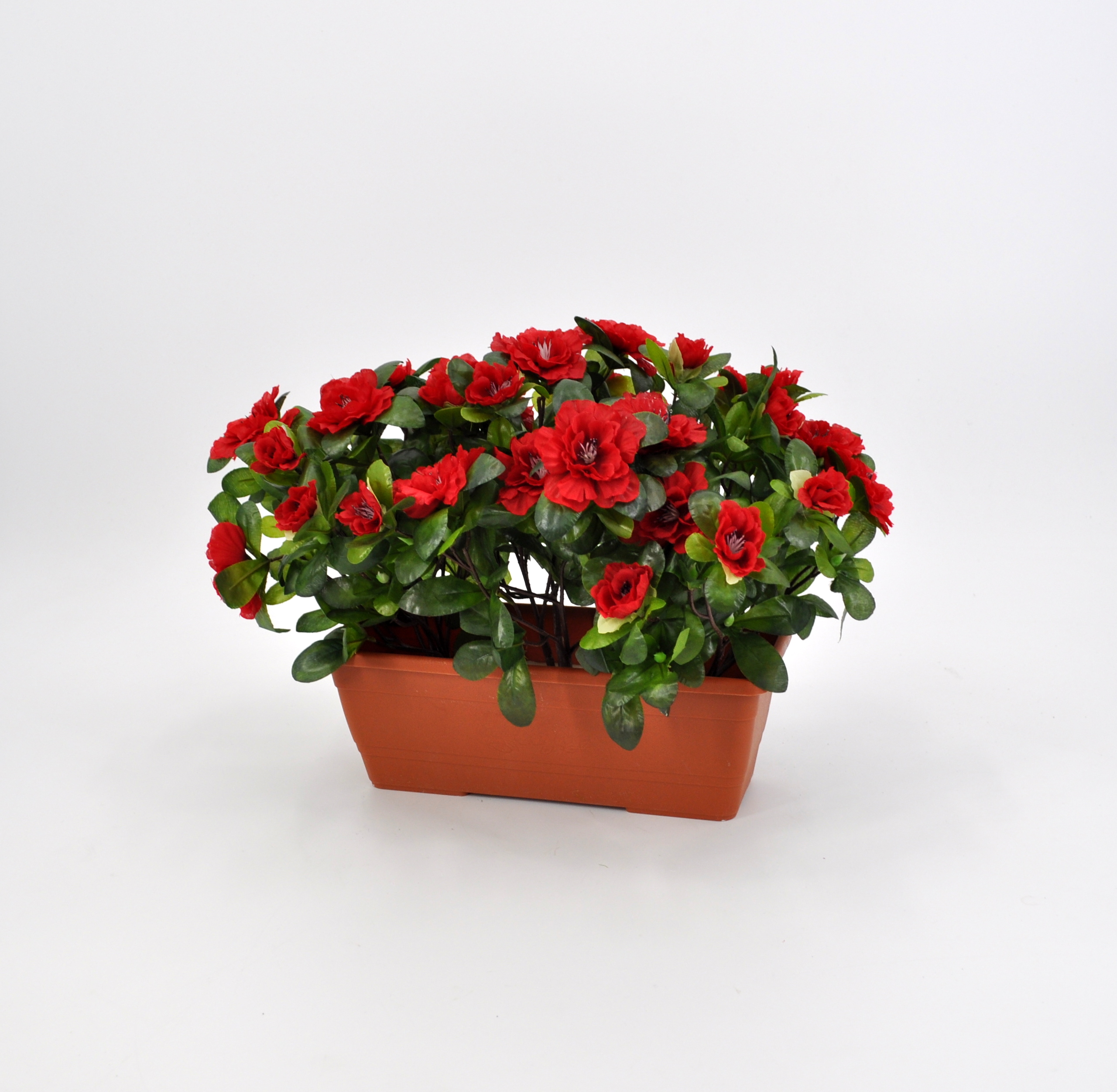 Azalea artificiale balcone rosso per decorazioni di terrazzi