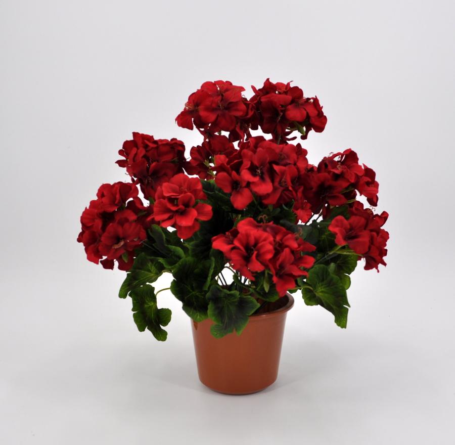 Geranio artificiale lux rosso in materiale di qualità per balconi o ...