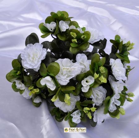 Azalea artificiale bianco per balconi e terrazzi